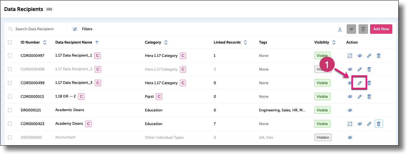 Editing Custom Data Recipients – TrustArc Help Center