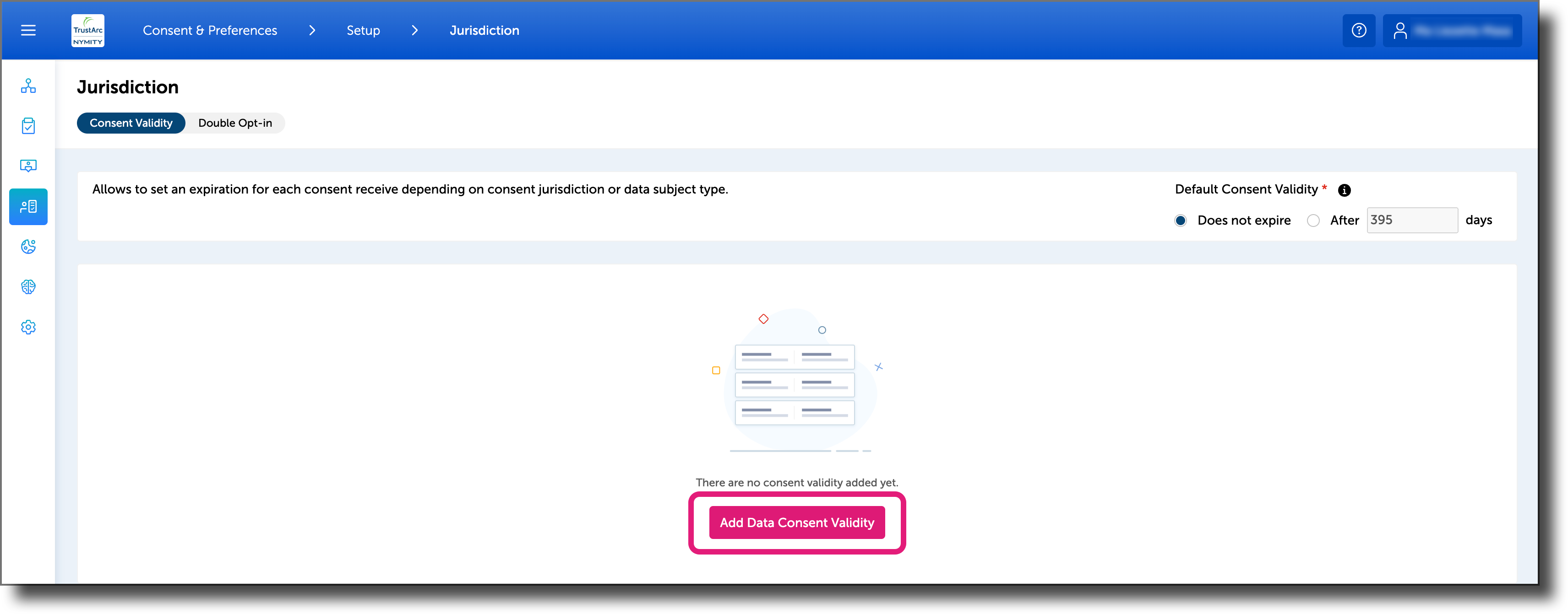 Set Up Consent Validity – TrustArc Help Center