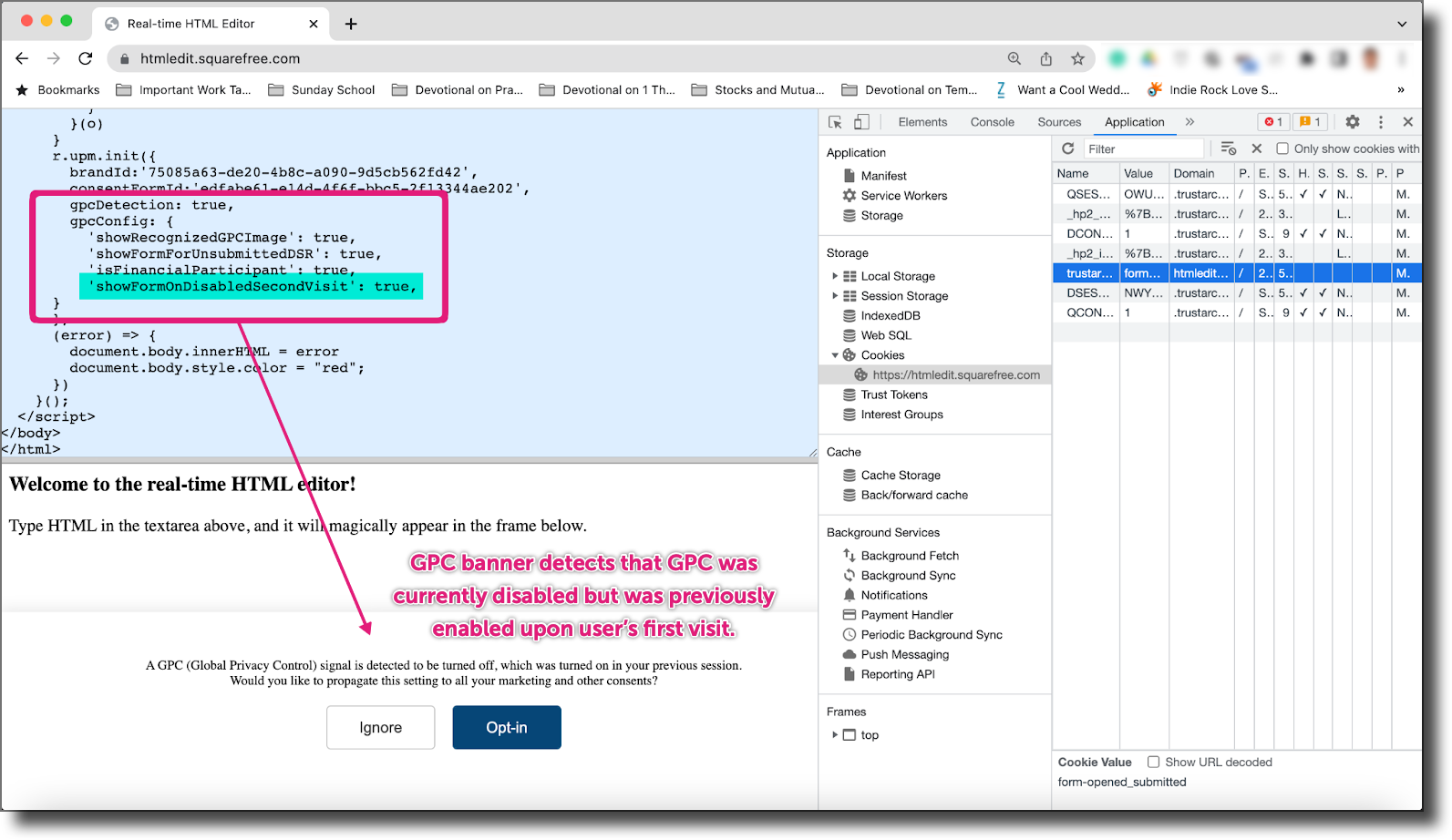 Recognizing GPC in CPM – TrustArc