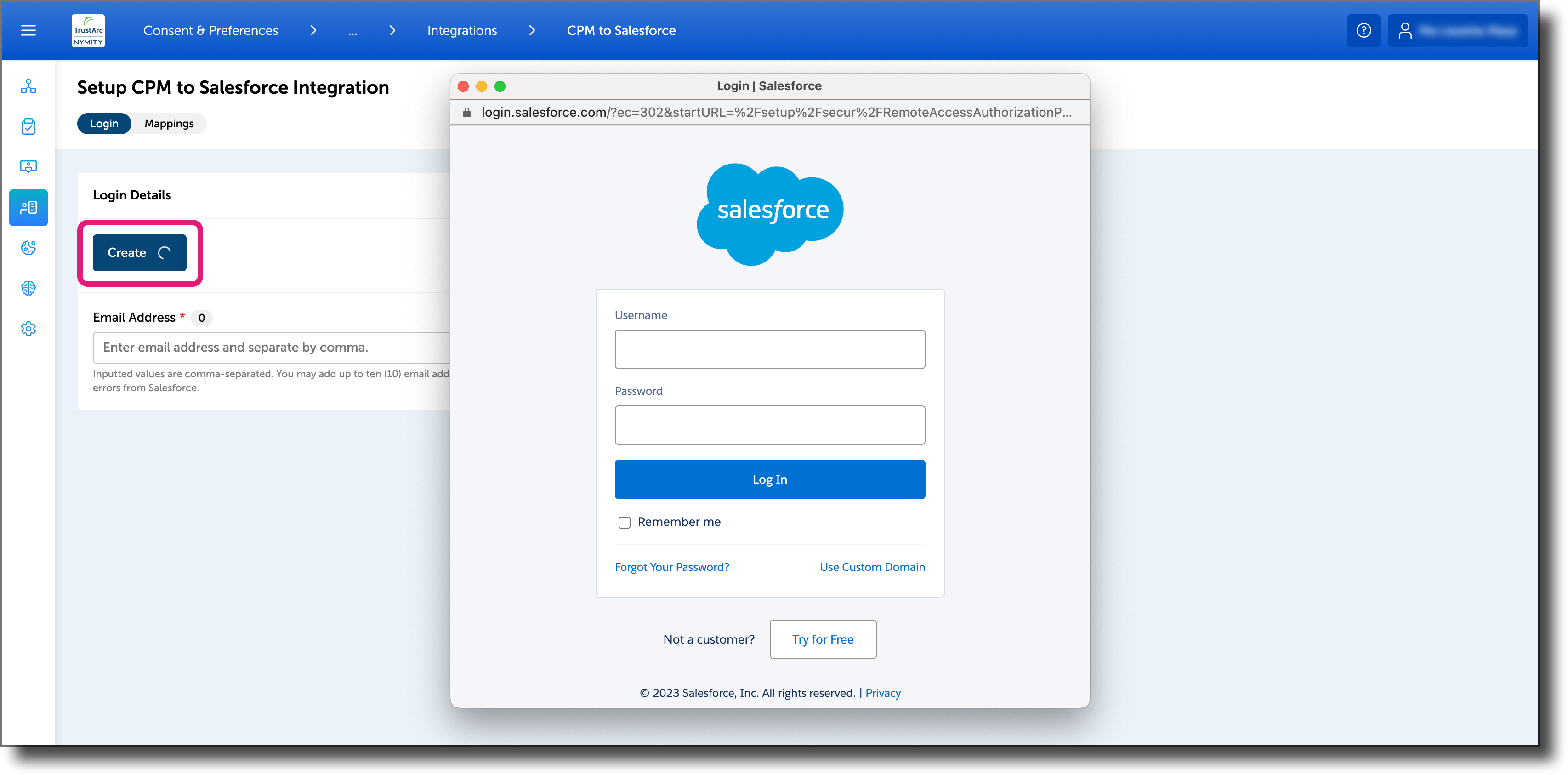 CPM to Salesforce Integration – TrustArc