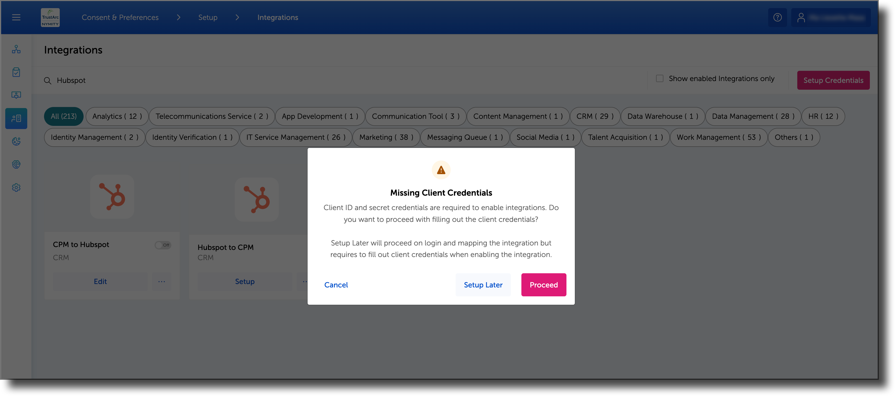 Hubspot to CPM Integration – TrustArc