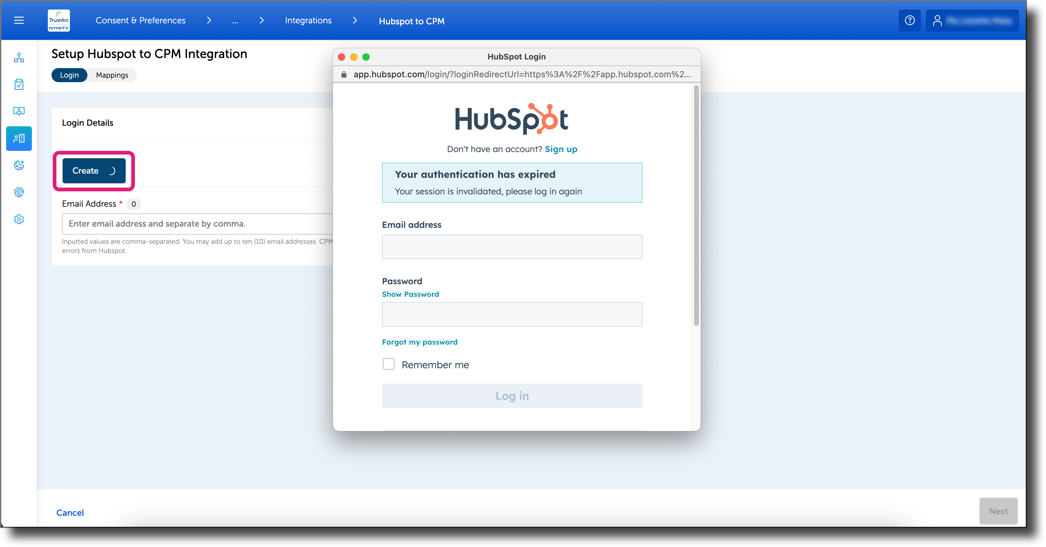 Hubspot to CPM Integration – TrustArc Help Center