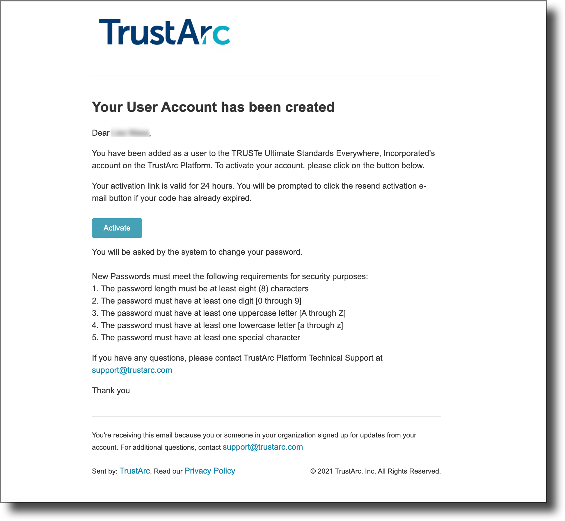Activating Your Consent Manager Account – TrustArc Help Center