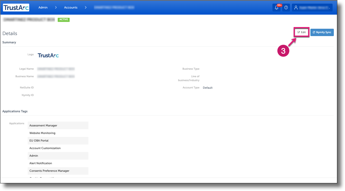 Managing your Assessment Manager Account Information – TrustArc Help Center