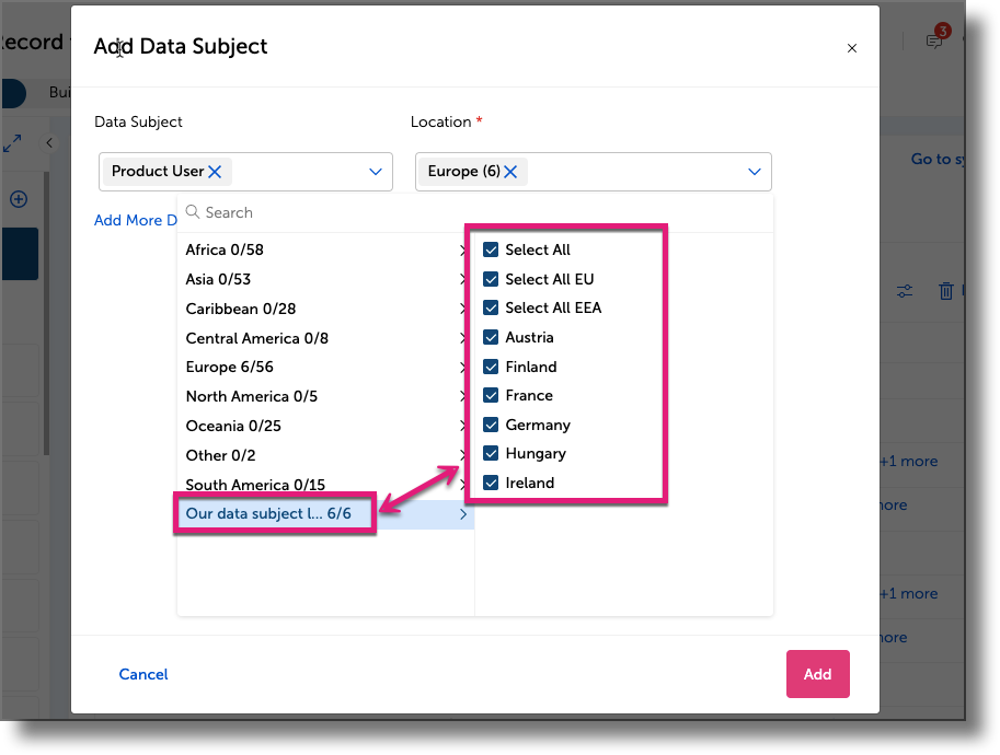 Creating a Custom Location Group (Data Mapping & Risk Manager)) – TrustArc Help Center