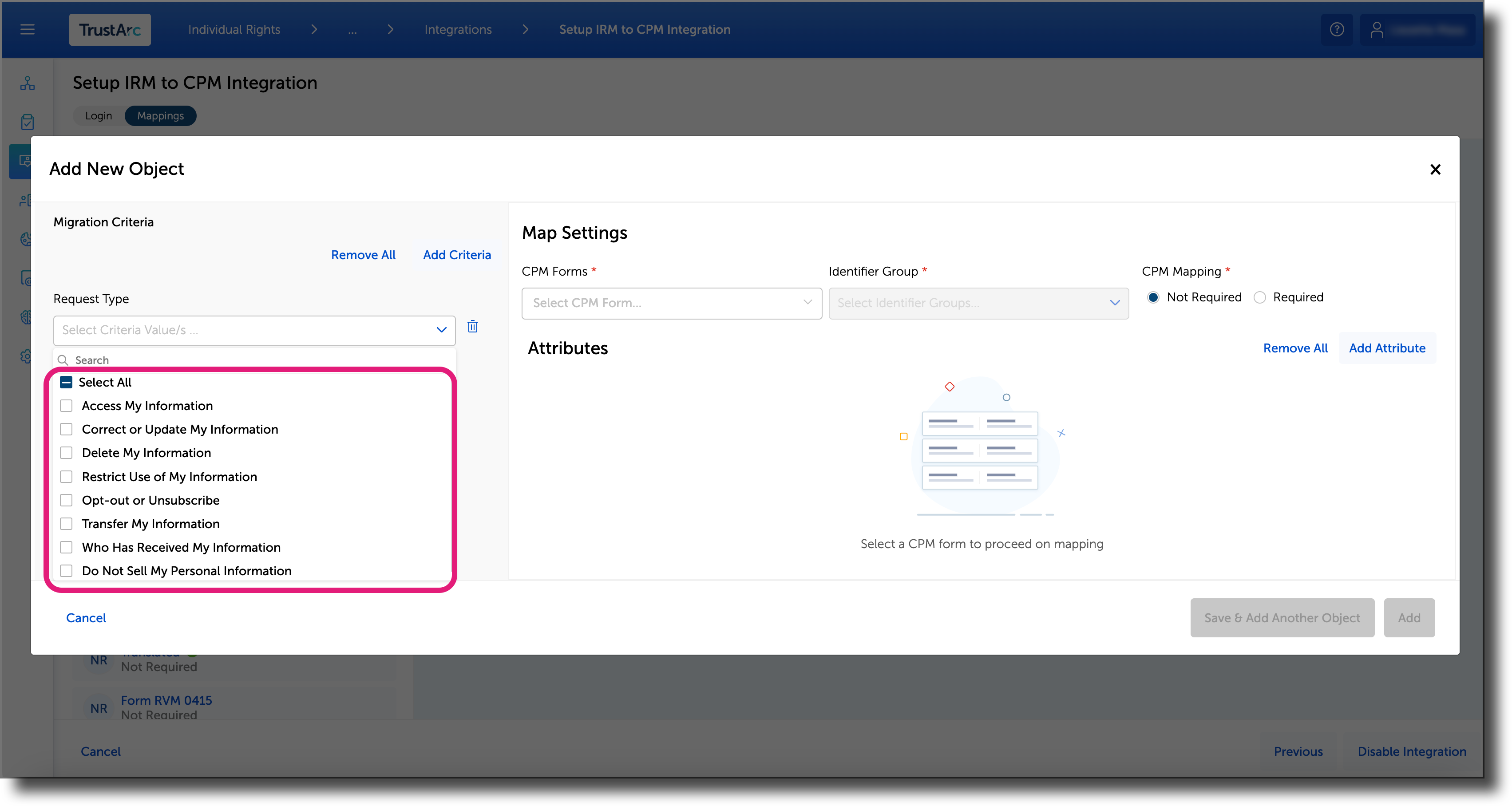 IRM to CPM Integration – TrustArc