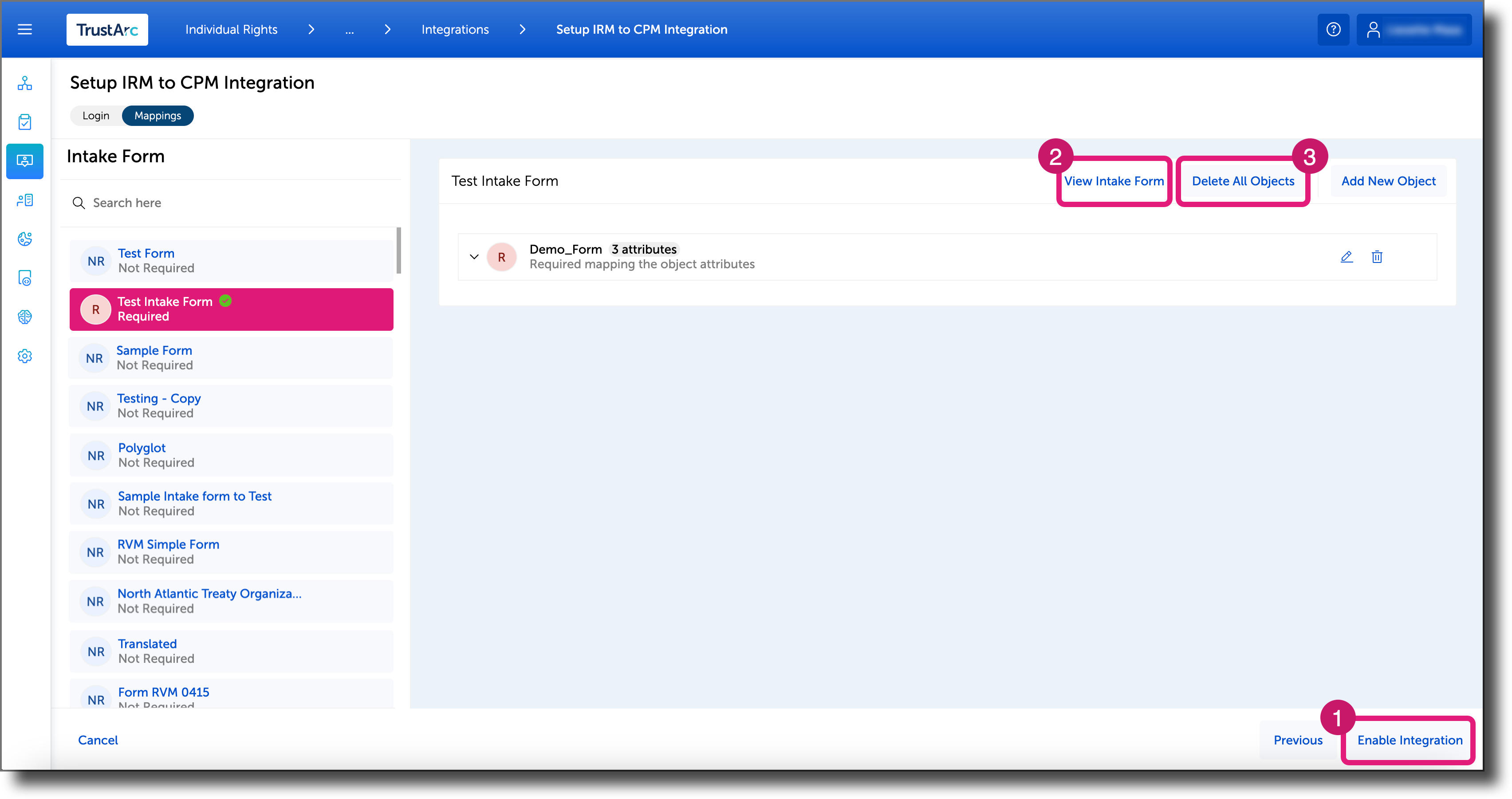 IRM to CPM Integration – TrustArc