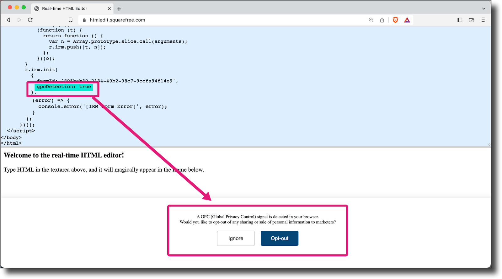 Enabling GPC Recognition – TrustArc Help Center