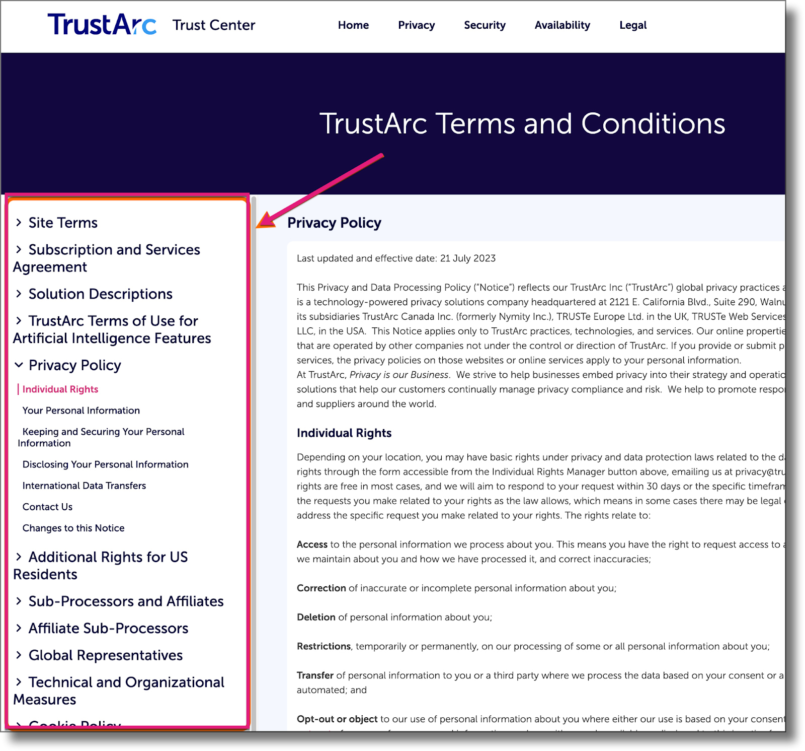 Trust Center Release - August 2, 2024 – TrustArc Help Center