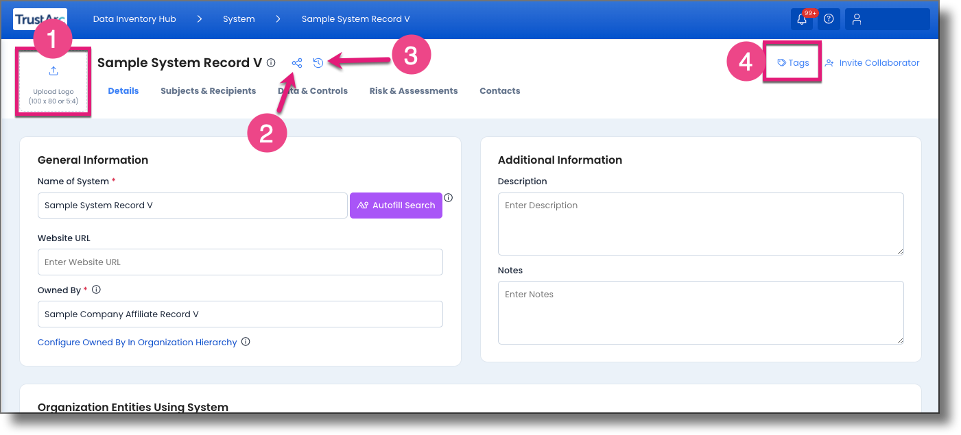 Creating a System Record – TrustArc Help Center