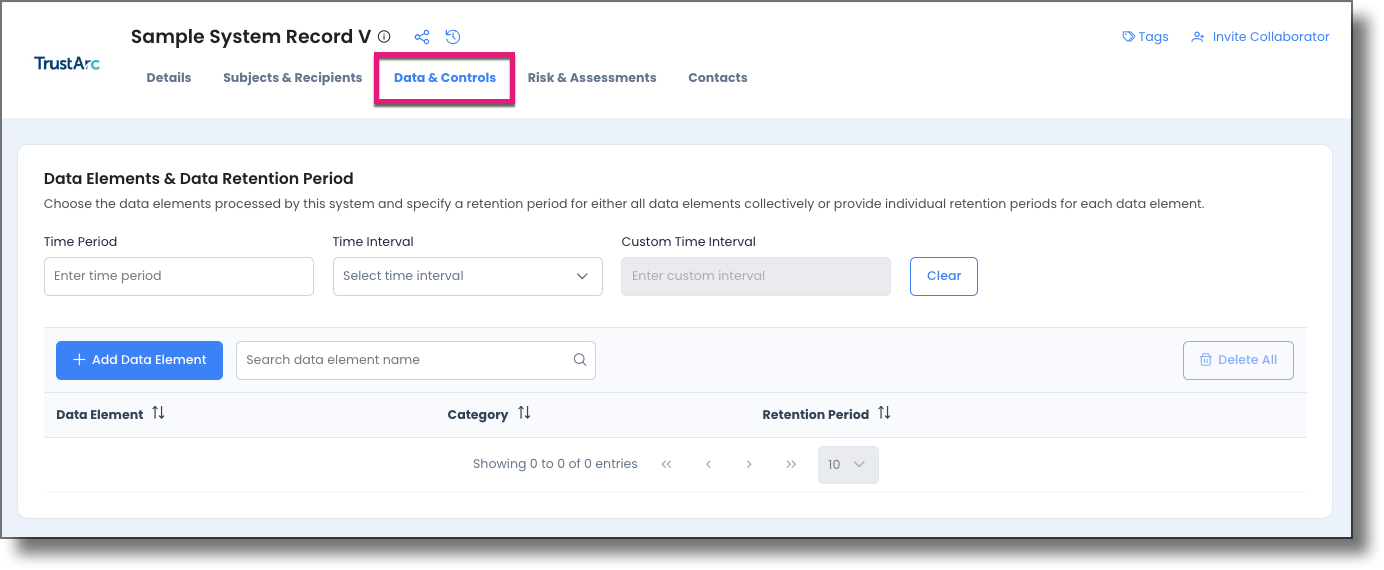 Creating a System Record – TrustArc Help Center