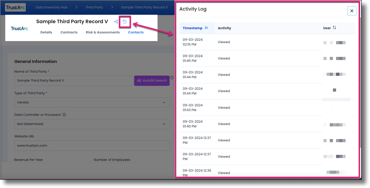 Creating a Third Party Record – TrustArc Help Center