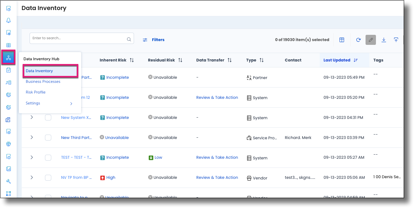 Creating a Third Party Record – TrustArc Help Center