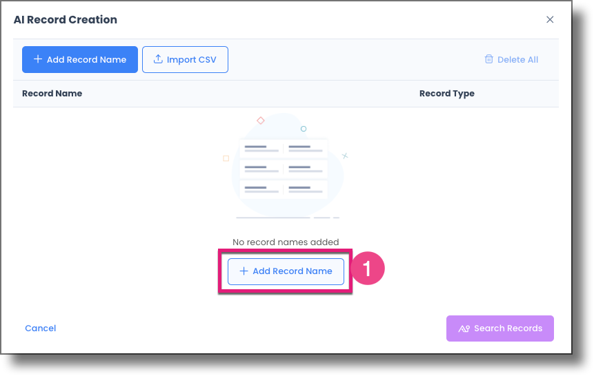 Creating a Third Party Record using AI – TrustArc Help Center