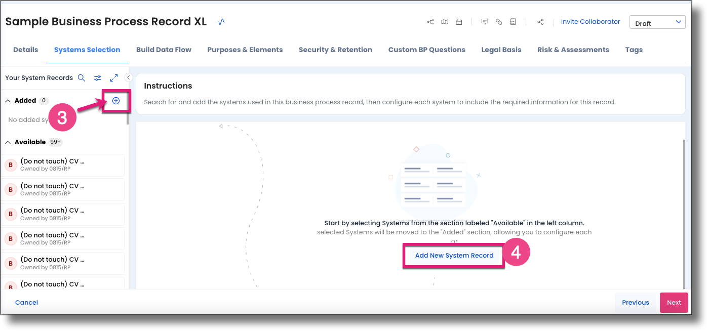Creating a Standard Business Process Record – TrustArc