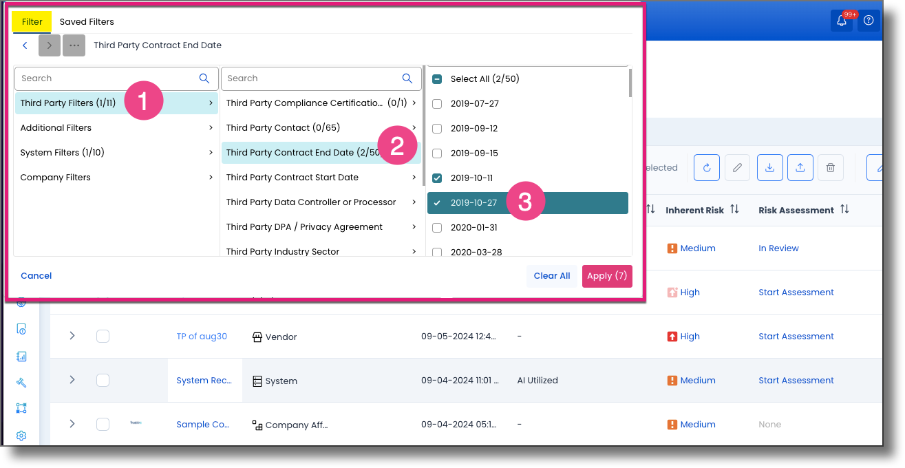 Using Filters to Find a Data Inventory Record – TrustArc Help Center