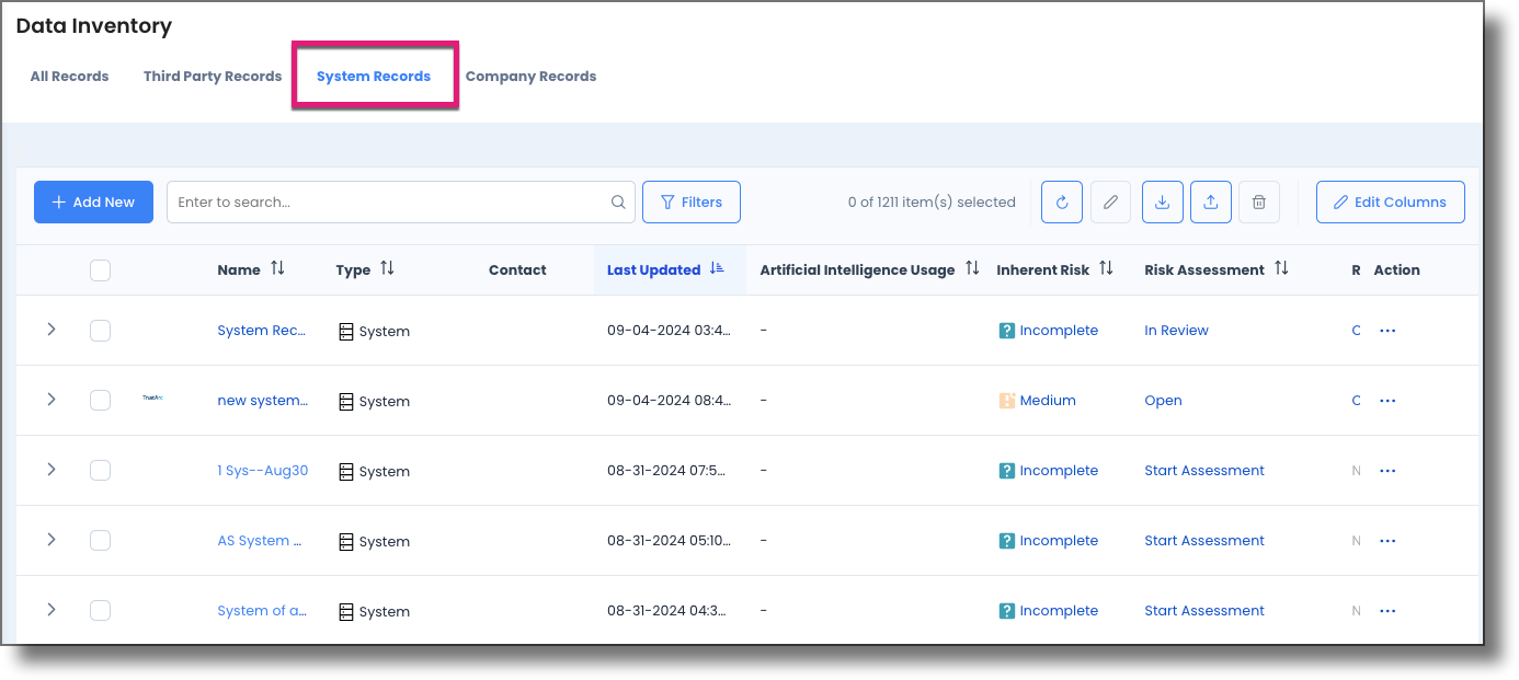 Using the CSV Import tool – TrustArc Help Center