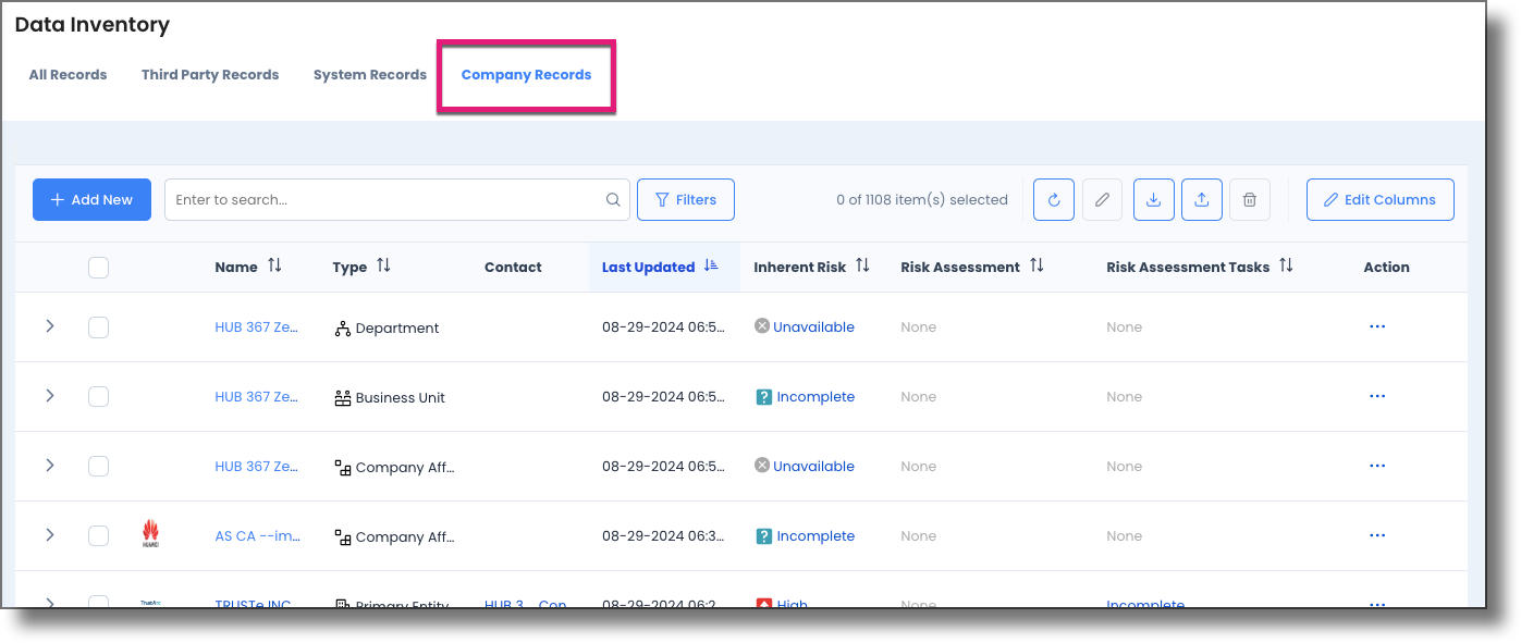 Using the CSV Import tool – TrustArc Help Center