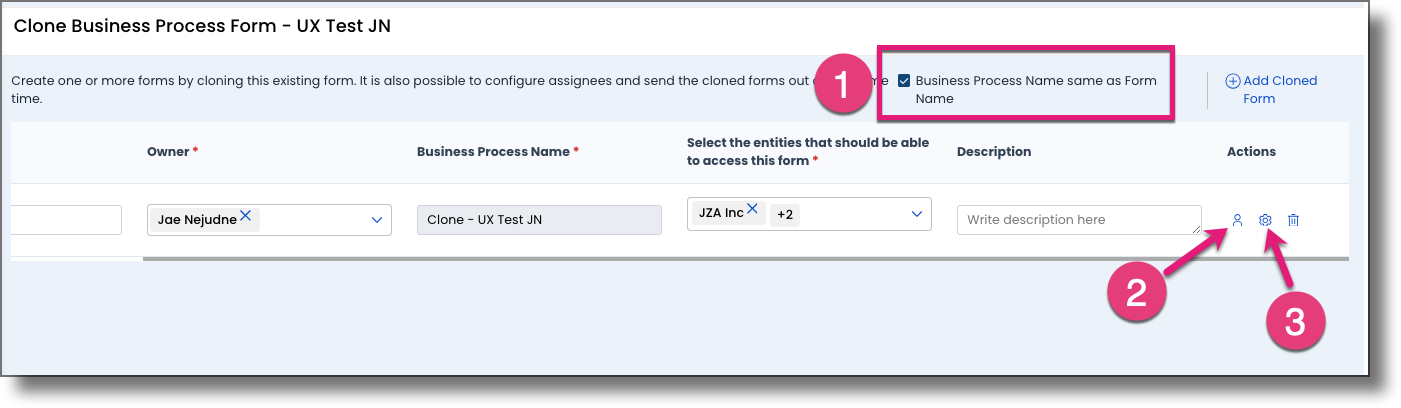 Cloning Business Process Forms – TrustArc Help Center