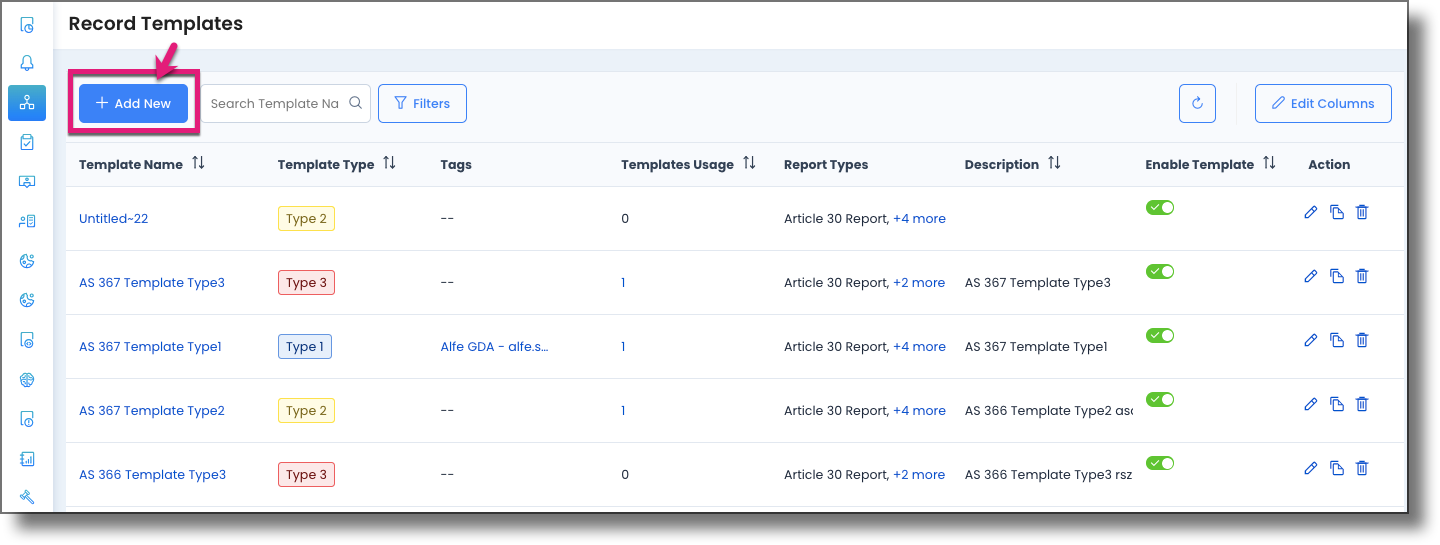 Creating a Simple Business Process Record Template – TrustArc Help Center