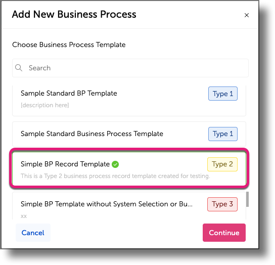 Creating a Simple Business Process Record Template – TrustArc Help Center