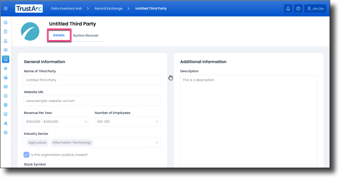Record Exchange – TrustArc Help Center