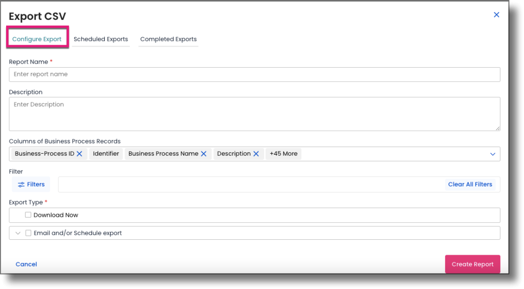 Exporting Multiple Business Process or Data Inventory Records in a ...