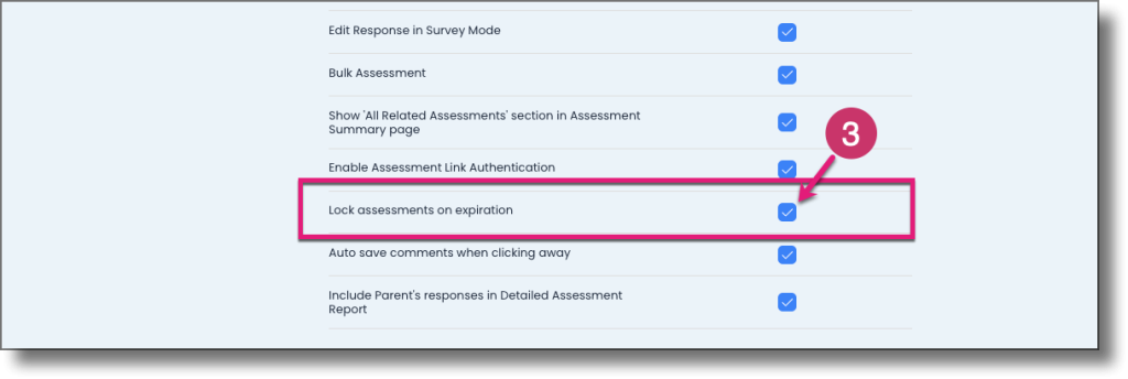 Disabling the “Lock assessments on expiration” setting – TrustArc Help Center