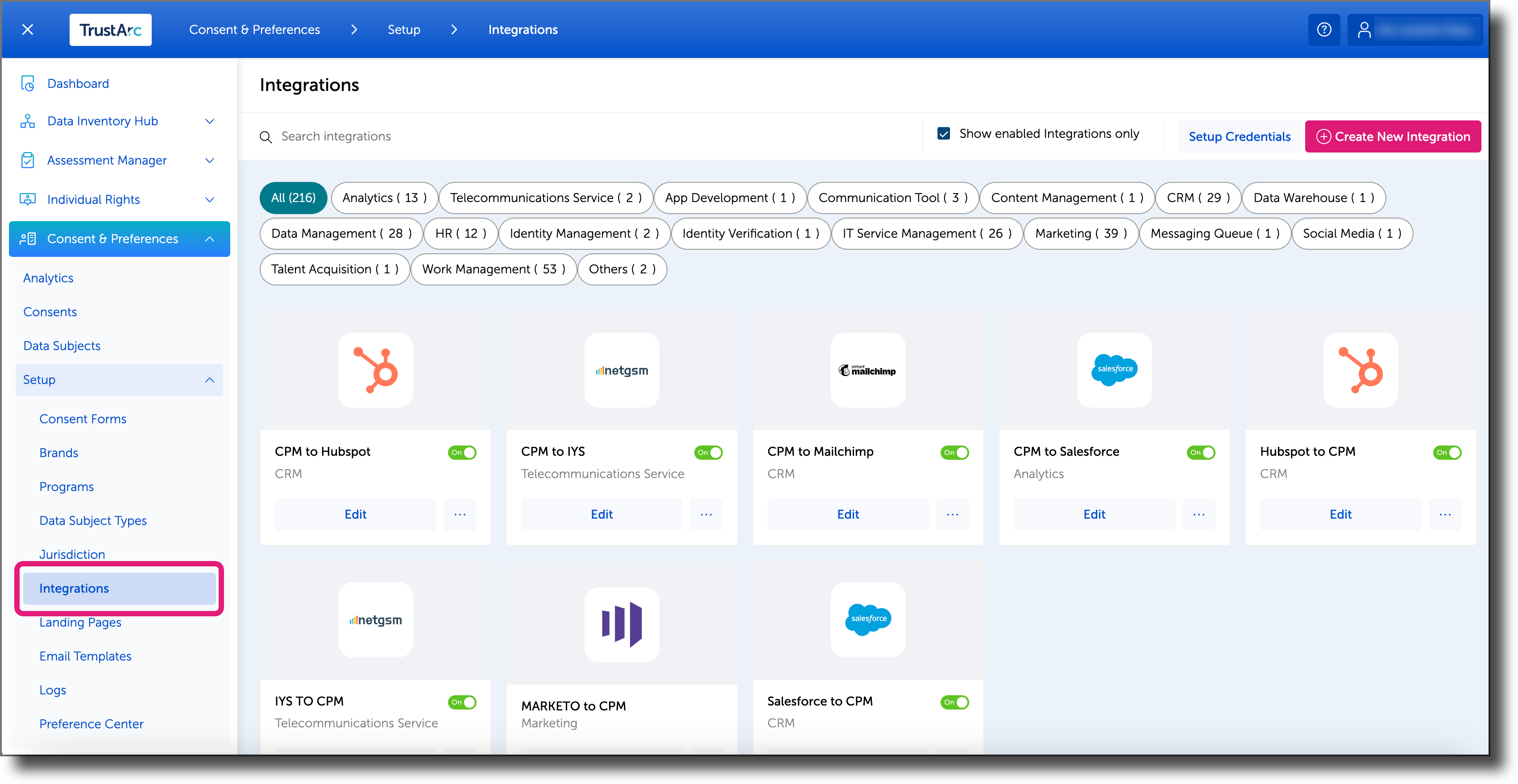 Creating Rapid API Integration – TrustArc Help Center
