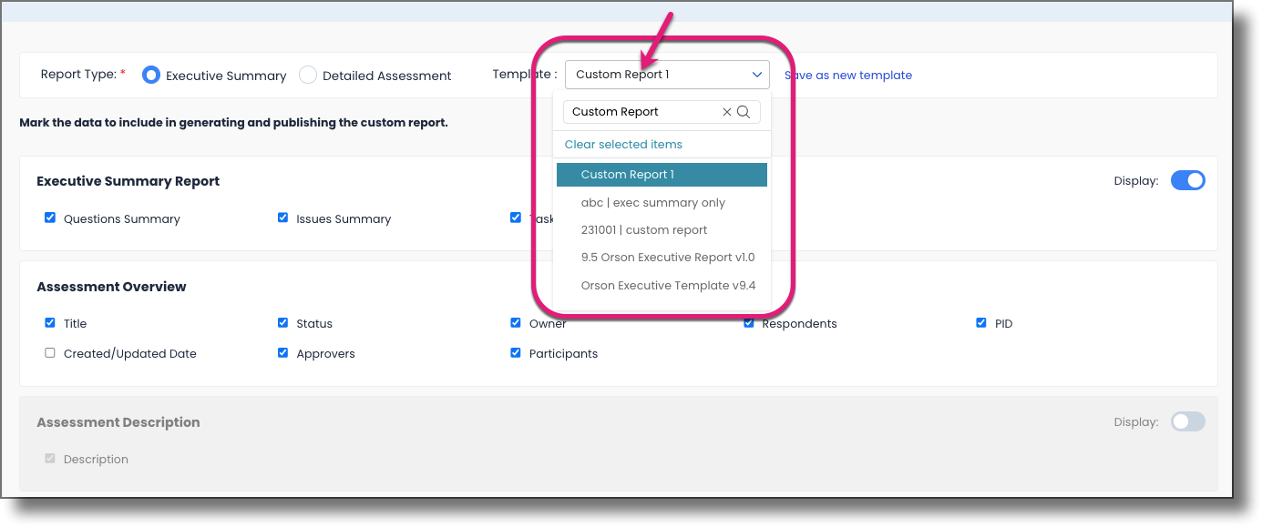 Creating a Custom Assessment Report – TrustArc Help Center