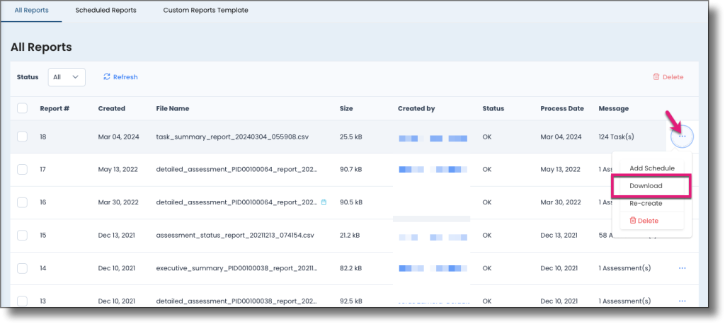 Generating Assessment Manager's Aggregate Reports – TrustArc Help Center