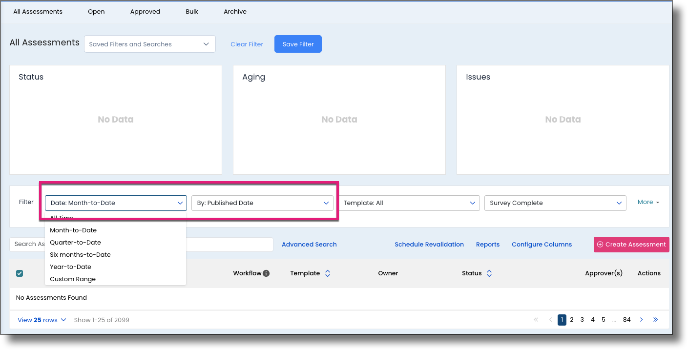 Understanding the Basic Filters (Assessment Manager) – TrustArc Help Center