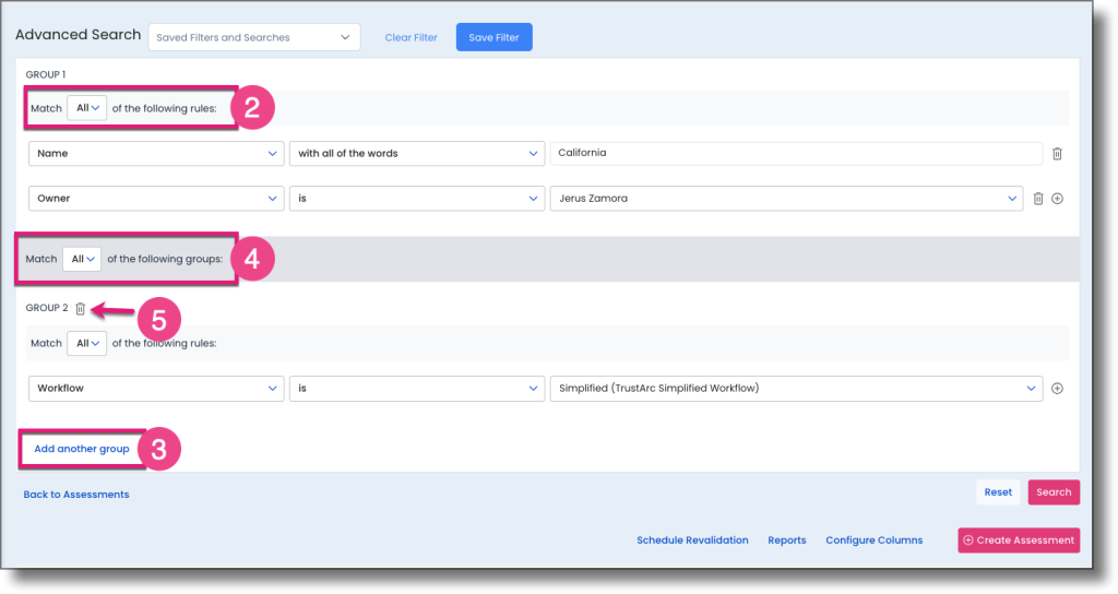 Using Advanced Search – TrustArc Help Center