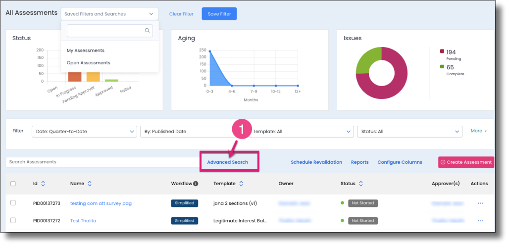 Using Advanced Search – TrustArc Help Center