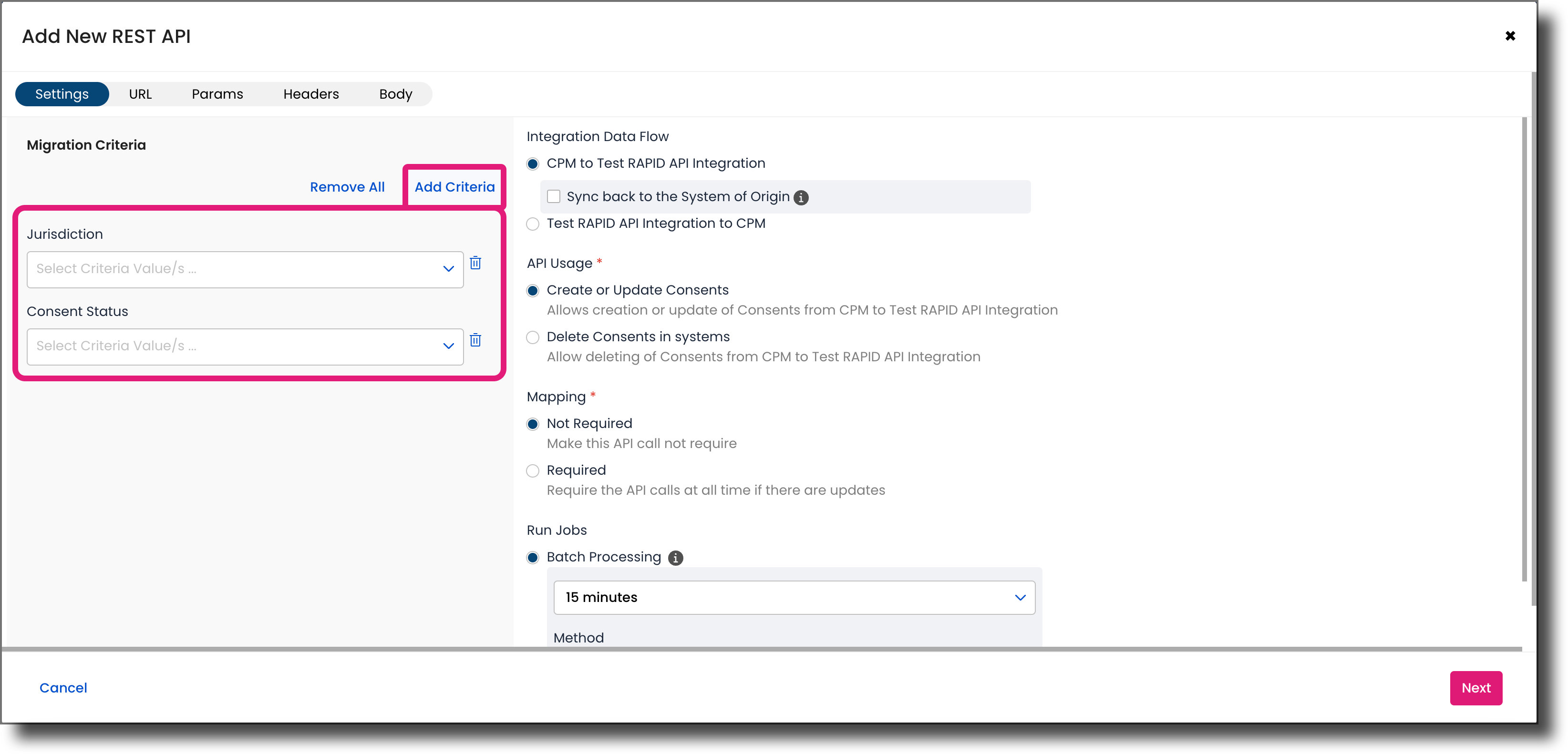 Mapping a Single API – TrustArc Help Center