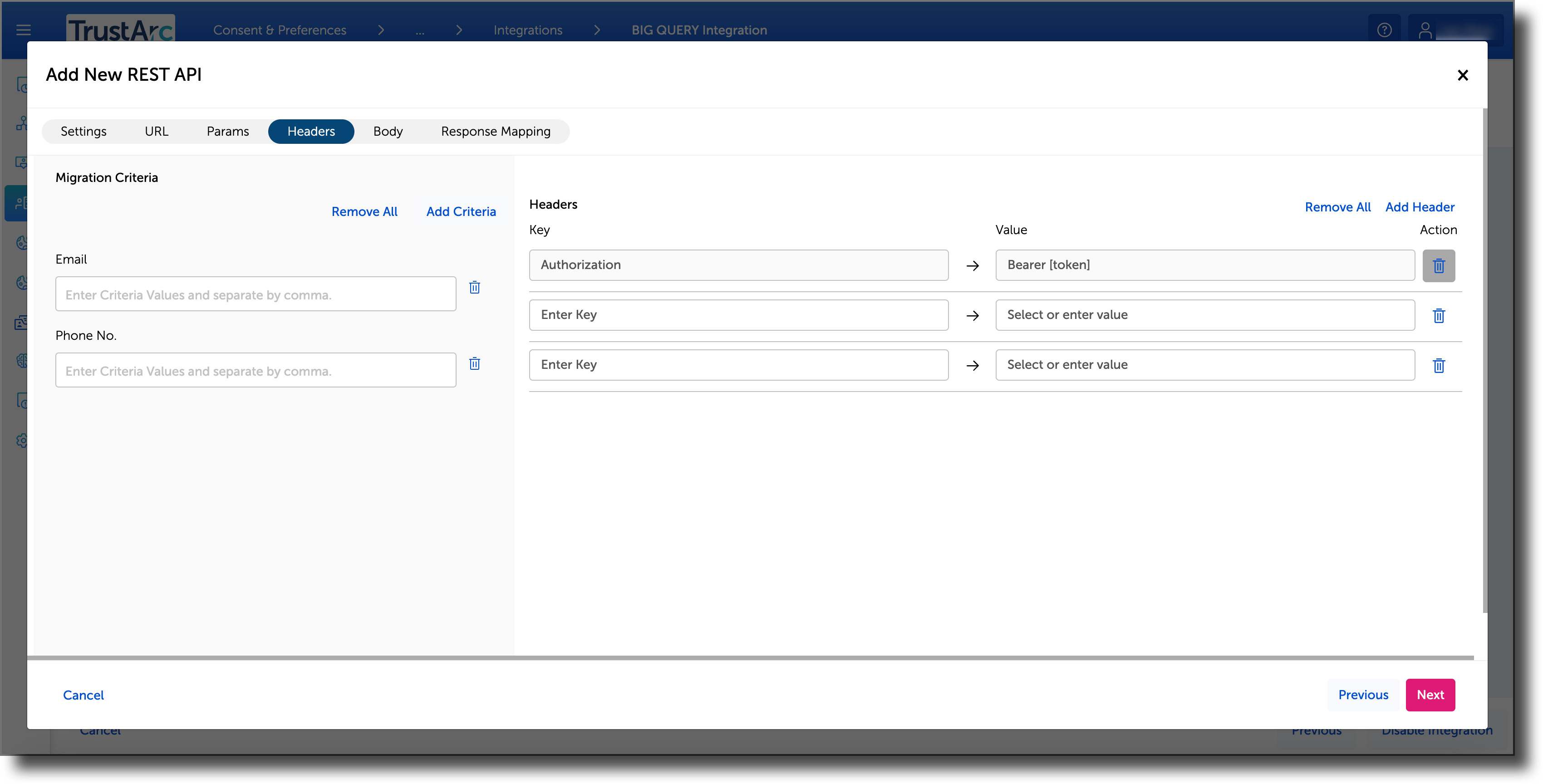 Mapping a Single API – TrustArc Help Center
