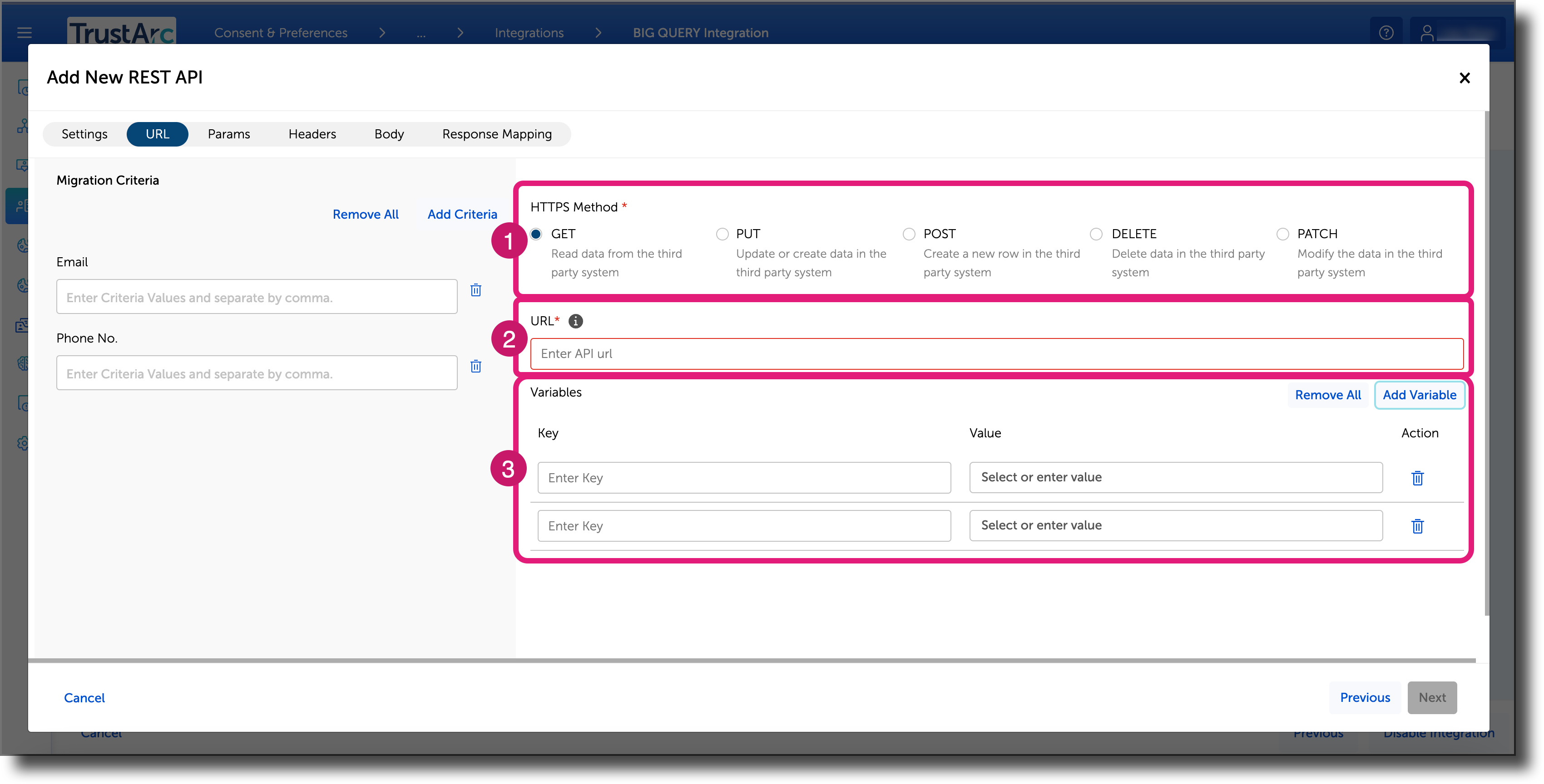 Mapping a Single API – TrustArc Help Center