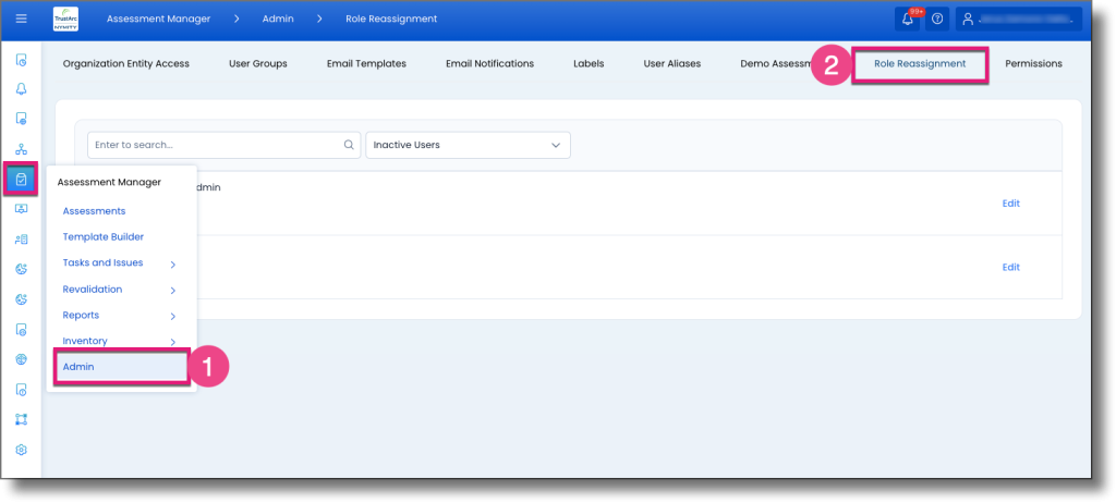 Reassigning Assessment Roles/Tasks in Bulk – TrustArc Help Center