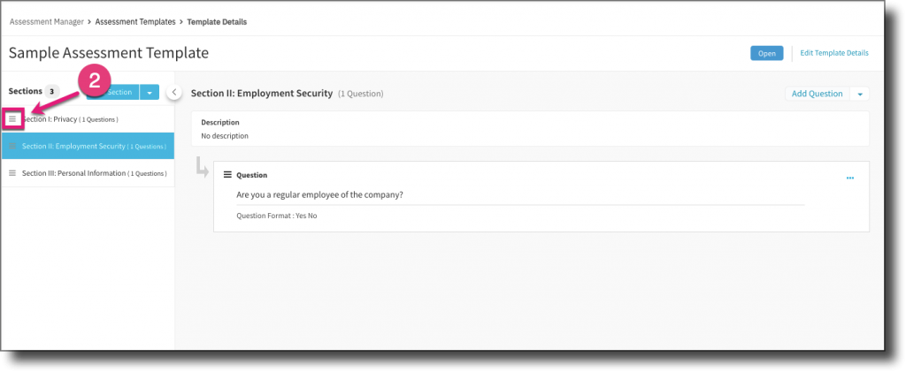 Adding Sections – TrustArc Help Center