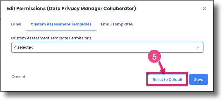 Configuring assessment template permissions per role – TrustArc Help Center