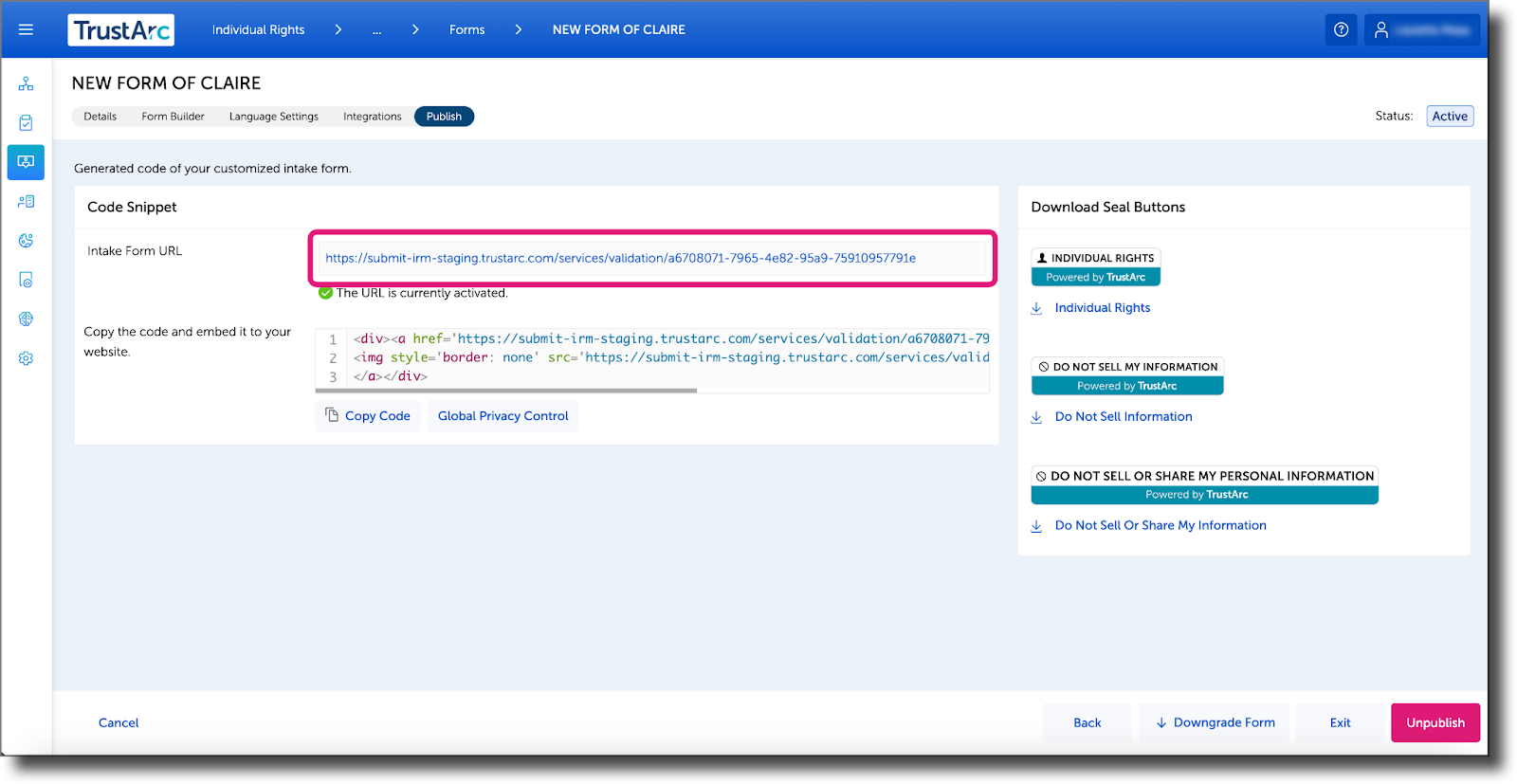 Mapping a Single API – TrustArc Help Center