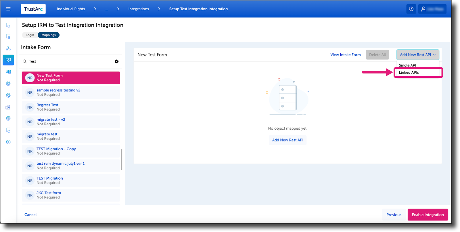 Mapping Linked Apis Trustarc Help Center
