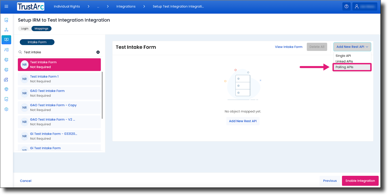 Mapping Polling APIs – TrustArc