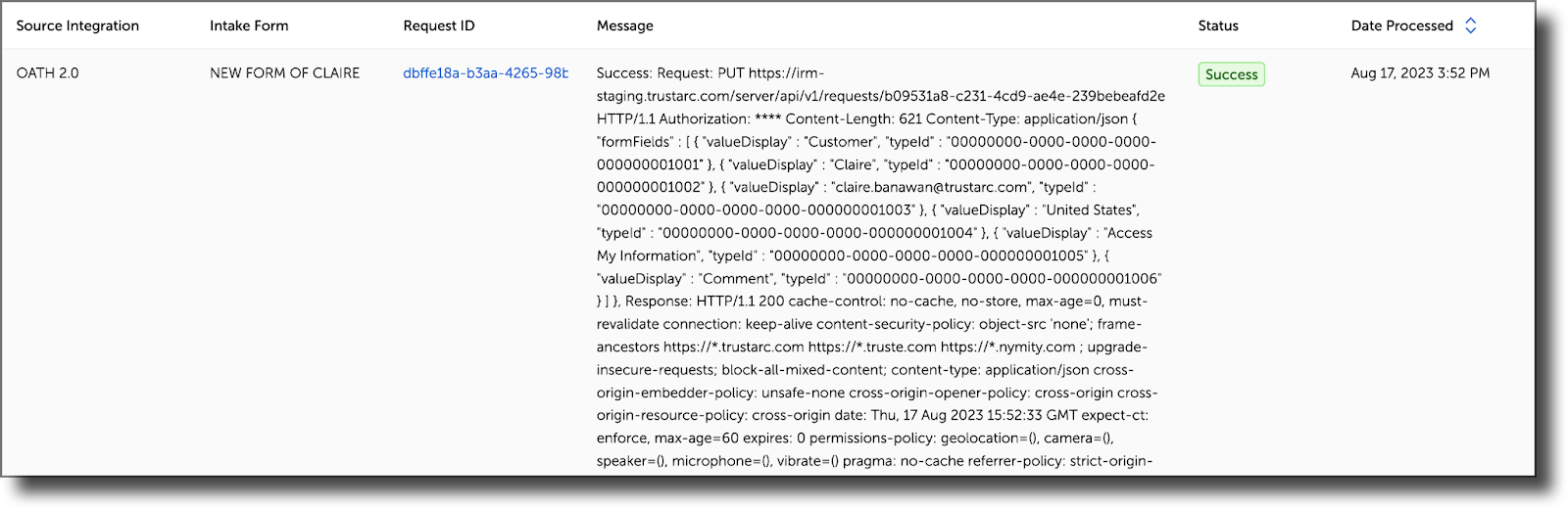 PUT Method – TrustArc Help Center