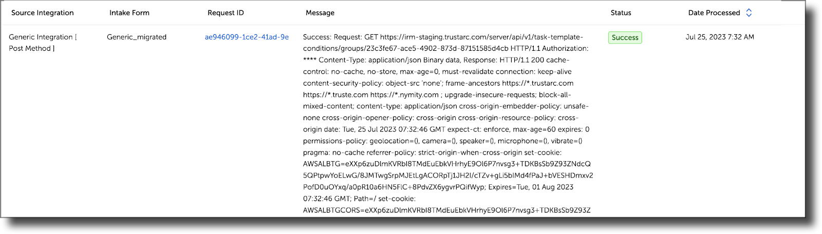GET Method – TrustArc Help Center