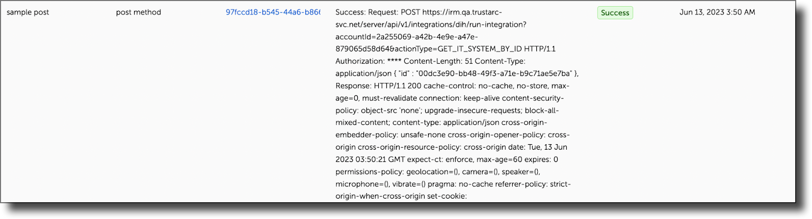 POST Method – TrustArc Help Center