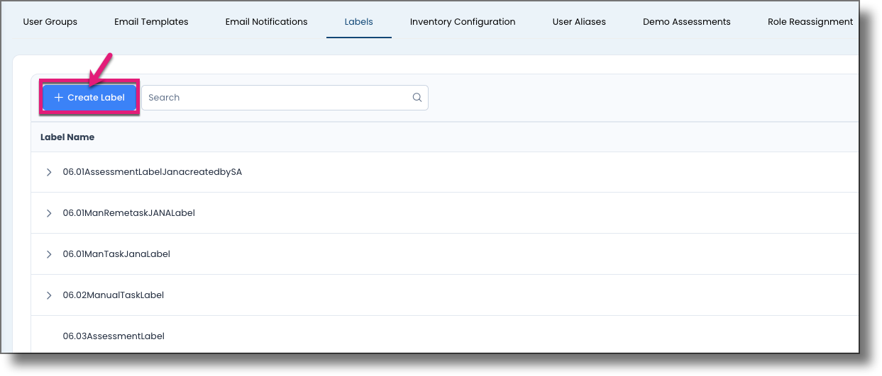 Managing Labels – TrustArc Help Center