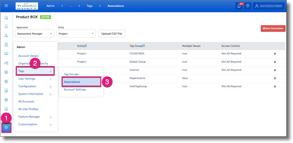 Uploading a CSV file to associate tags in bulk – TrustArc Help Center