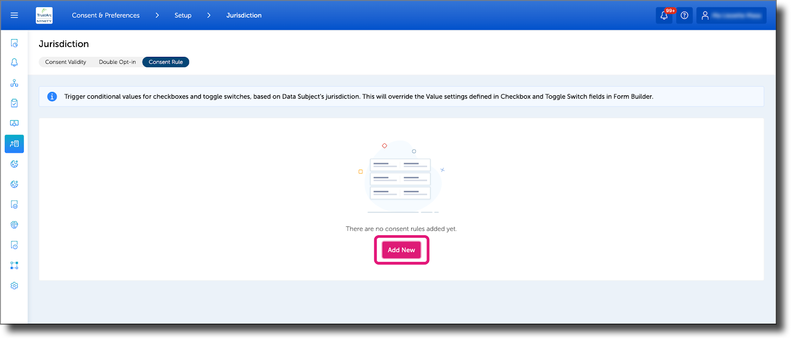 Set Up Consent Rule – TrustArc
