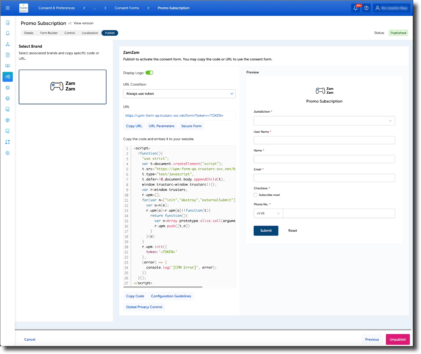 Recognizing GPC in CPM – TrustArc Help Center